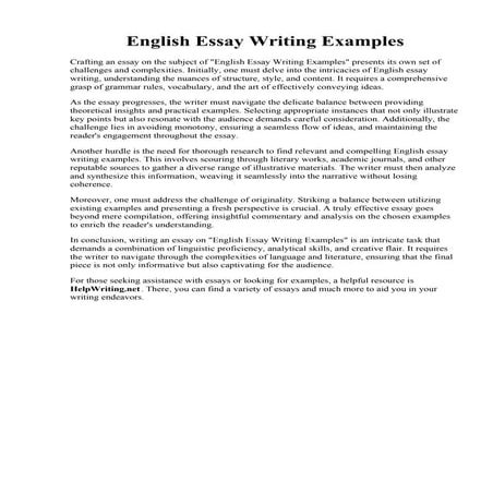 English Essay Writing Examples. Step-By-Step Guide to Essay Writing ...