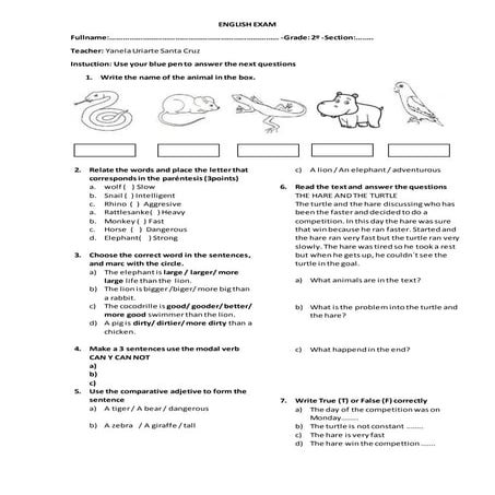 English exam 2d | DOCX