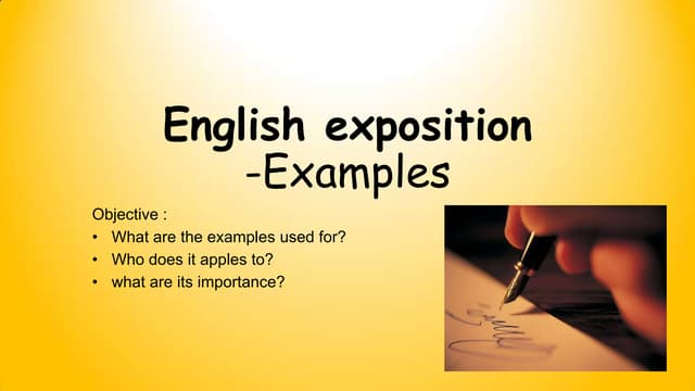 Exemplification | PPTX