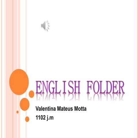 English folder | PPTX | Education