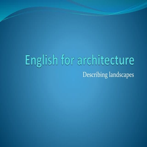 English for architecture | PPTX