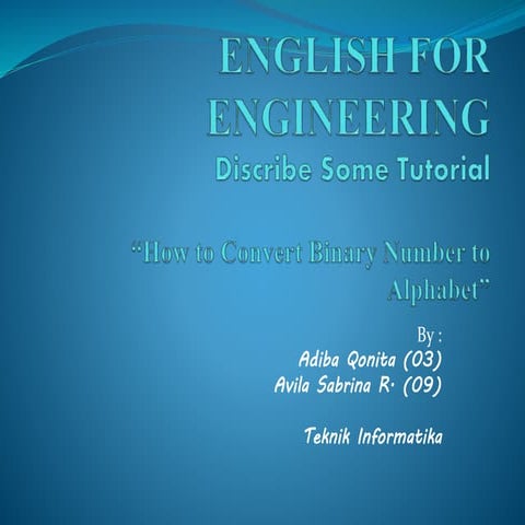 How to Convert Binary Number to Alphabet | PPT