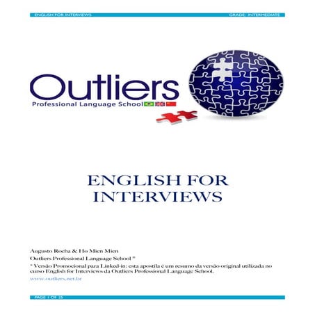 Apostila English for interviews - Outliers (Download) | PDF