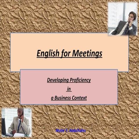 English for meetings | PPT