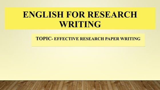 Introduction To Academic Writing Ppt