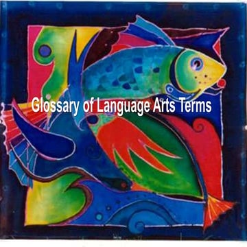 English Glossary of Language Arts Terms All | PPTX