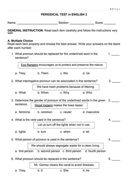 FIRST PERIODICAL TEST IN COMPUTER GRADE 2 | PDF