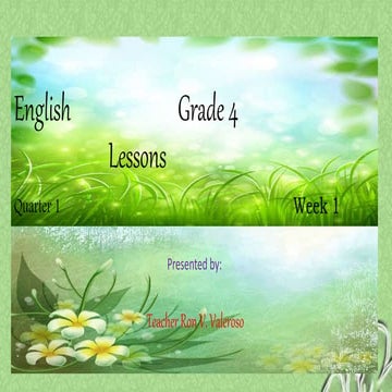 K TO 12 GRADE 4 LEARNER’S MATERIAL IN ENGLISH (Q1-Q4) | PDF