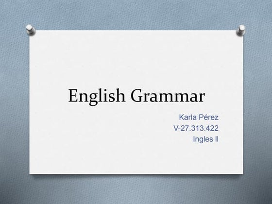 English Grammar | PPT