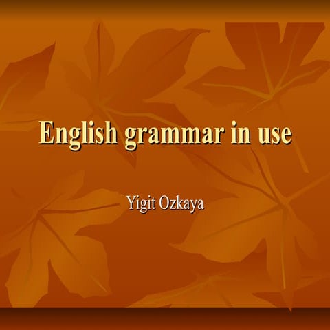 English grammar in use | PPT
