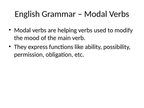 Modals class 10 | PPTX