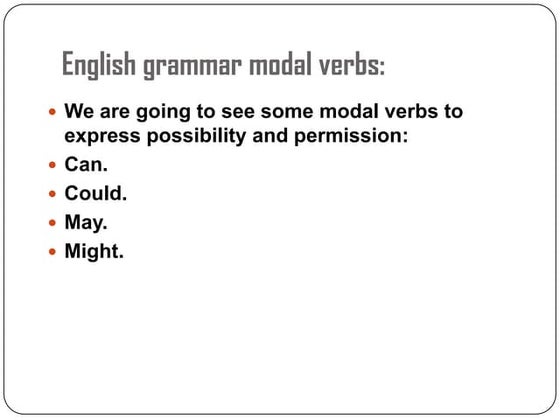 Pp modal verbs | PPT