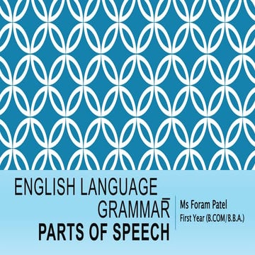 English grammar parts of speech | PPT