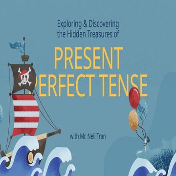 English Grammar Present Perfect Tense Education Presentation in Blue ...
