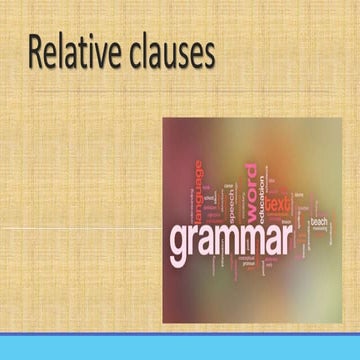 Relative clauses | PPTX