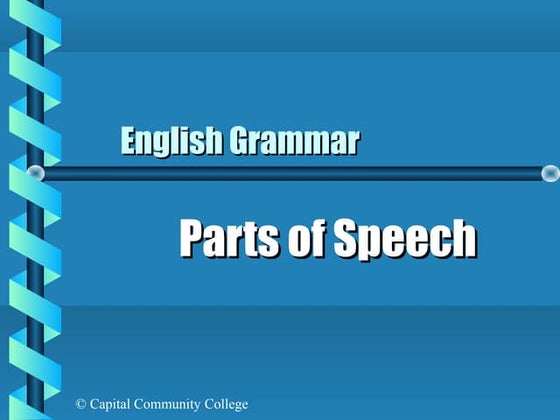Grammar: 8 parts of speech | PPT