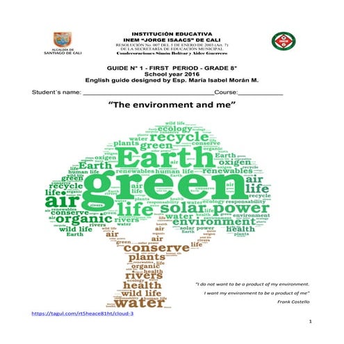 English guide environment and me | PDF