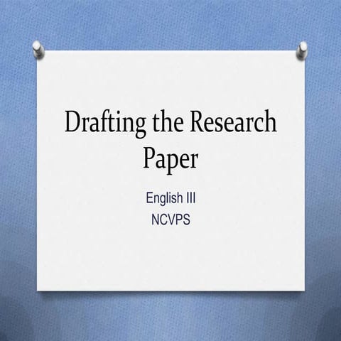 Steps of writing a draft | PPT