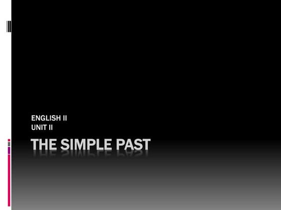 Past of the Verb to be - Was/ Were | PPT