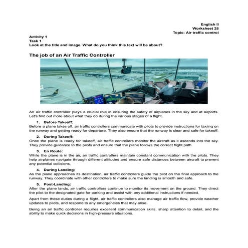 English II Worksheet - air traffic controllers 28.pdf
