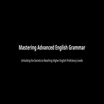 Advanced English in Advanced English in Advanced | PPTX