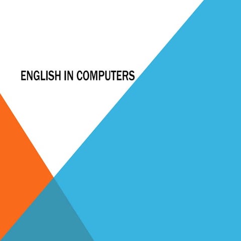 English in computers | PPTX
