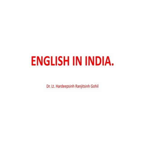 English in india | PPTX