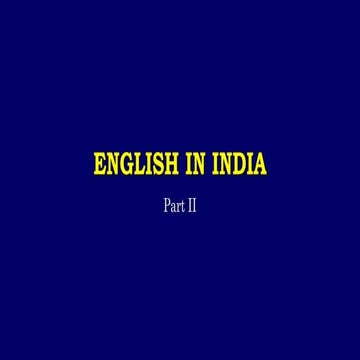 English in india | PPTX