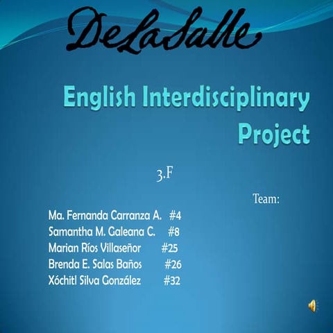 English interdisciplinary project | PPTX
