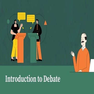 _English Introduction to Debate Educational Presentation in Colorful ...