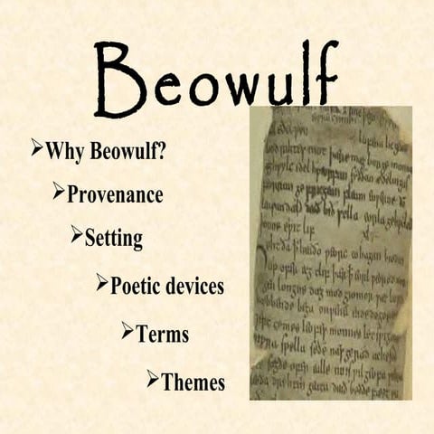 English (intro to beowulf) | PPT