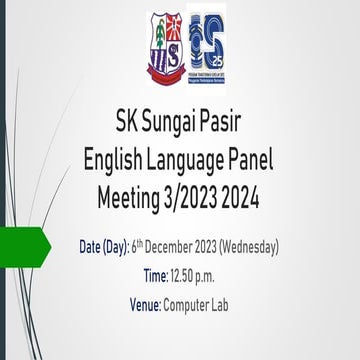 ENGLISH LANG PANEL MEETING 3-2023 2024.pptx | Beekeeping | Hobbies & Interests