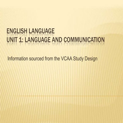 English language unit 1 | PPT