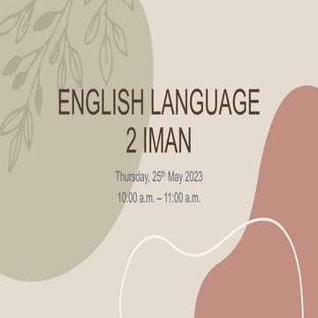 ENGLISH LANGUAGE 2 IM_observe_Thurs 25 May 23_10 am.pptx