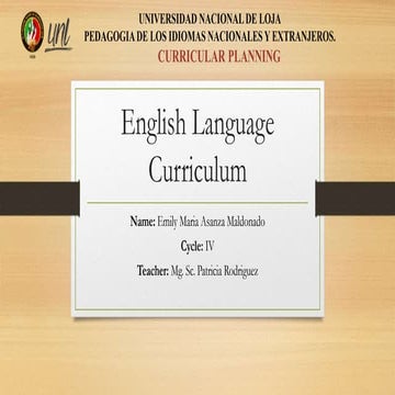 English language Curriculum | PPT