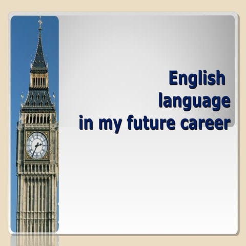 English language in my future profession | PPT