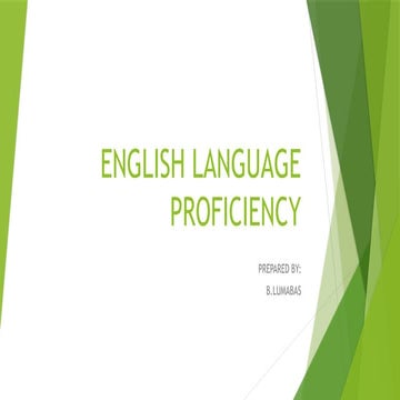 Lessons in English Language Proficiency Used in the College of ...