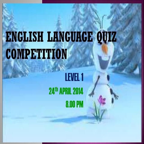 English language quizzes | PPTX