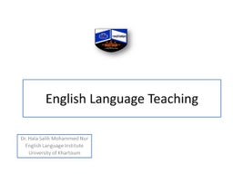 Power point for English Language Teaching | PPT