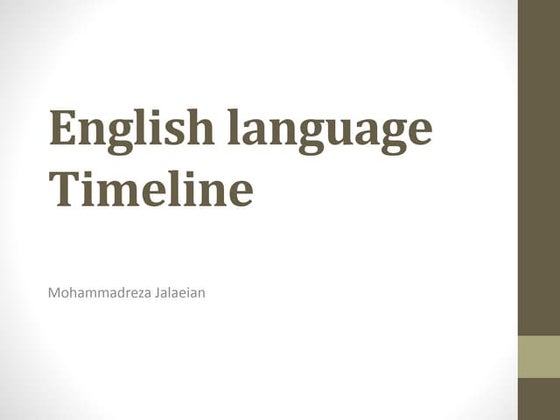 The History of the English Language | PPTX
