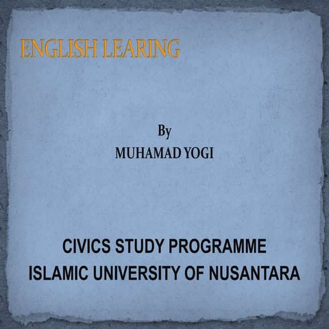 English Learning | PPT