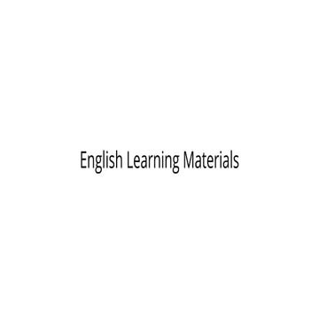Powerpoint English Learning Materials. pdf | PDF