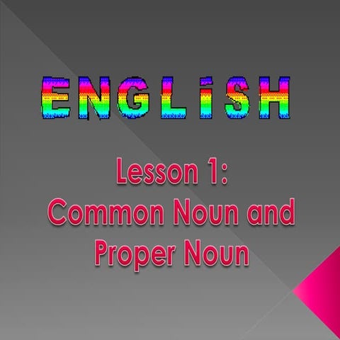 English lesson 1- Nouns | PPT