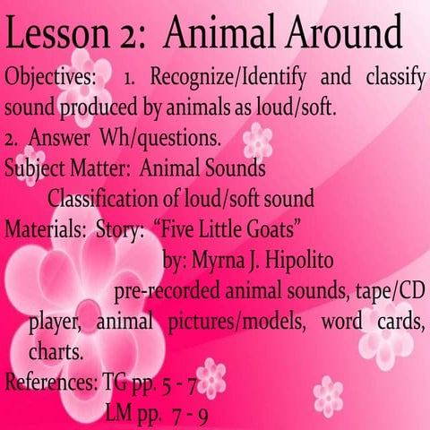 English lesson 2 animal sound | PPTX