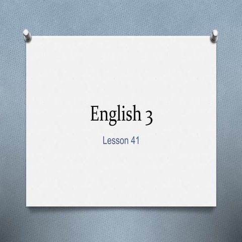 English Lesson 41 | PPT