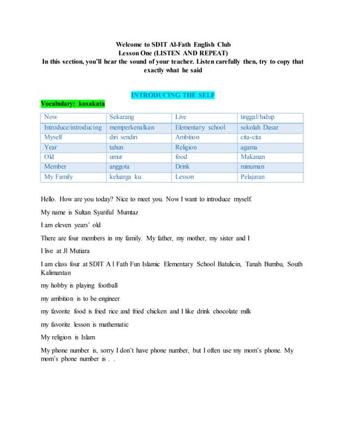 Basic Tswana Language Course | PDF