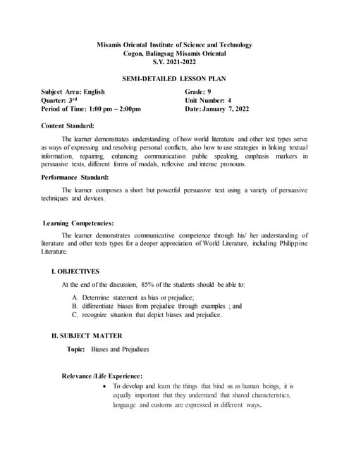 Lesson Plan on Modals | PDF