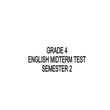 Grade 4 English Midterm Test: Mastering Past Tenses and Modal Verbs | PPTX