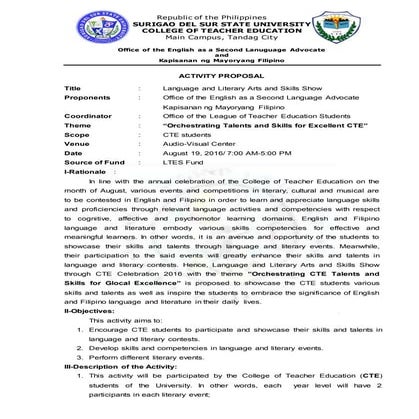 English month proposal | DOCX