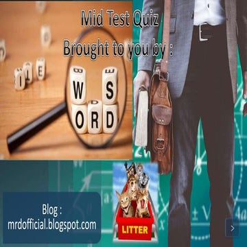 English Multiple Choice Mid Test | PPTX